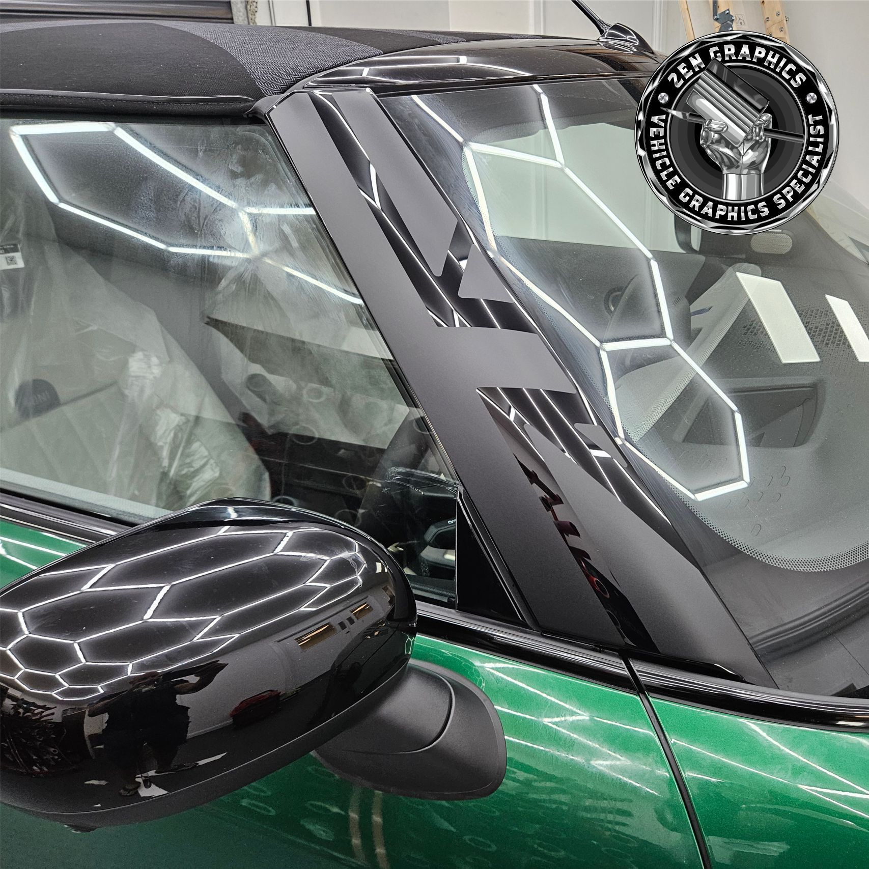 Zen Graphics - Mini F67 Cabriolet A Pillar and Spoiler sides Union Jack ...