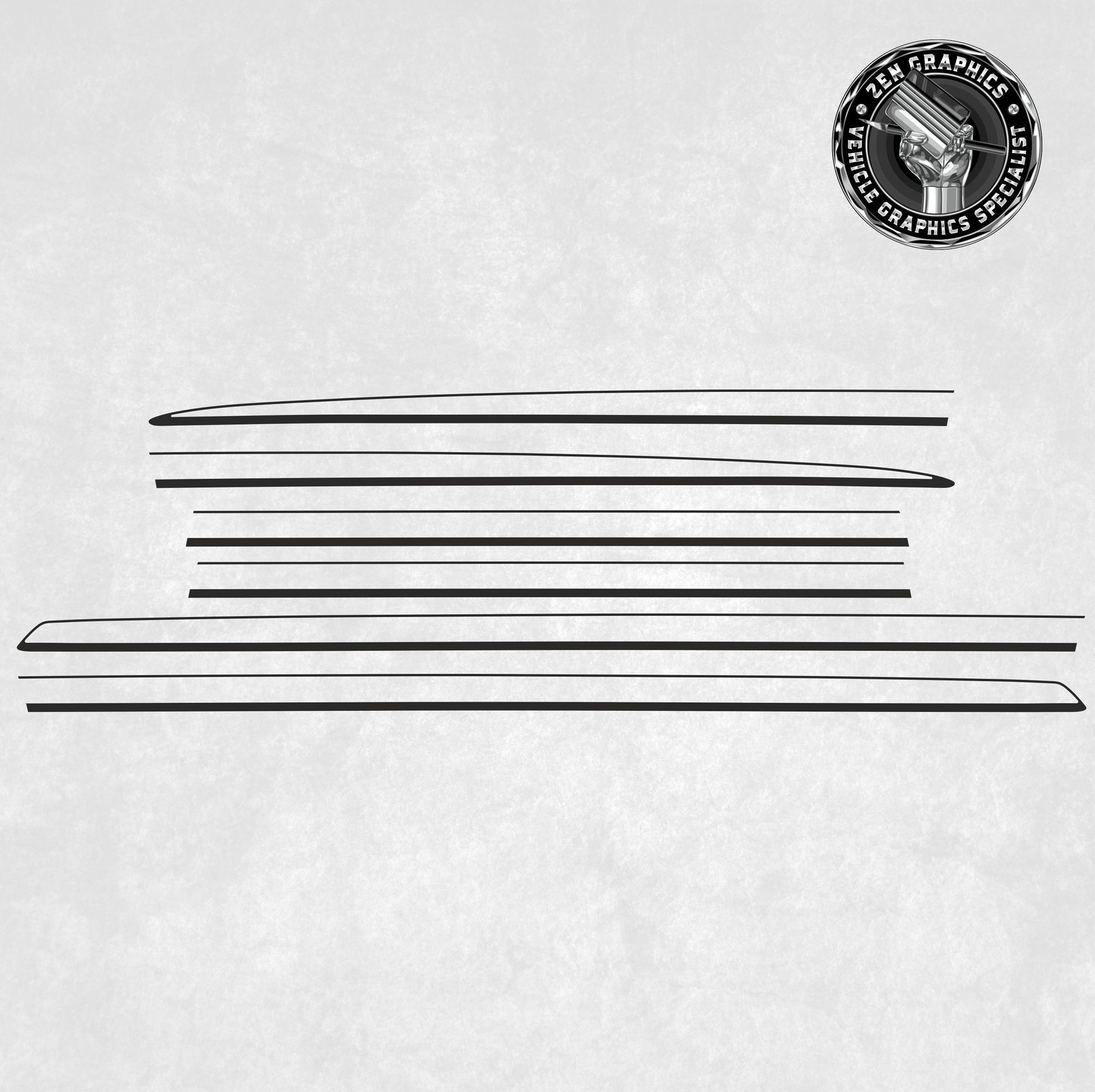 Zen Graphics - BMW 6 Series E24 CSi M-Technic Factory Stripes / Stickers