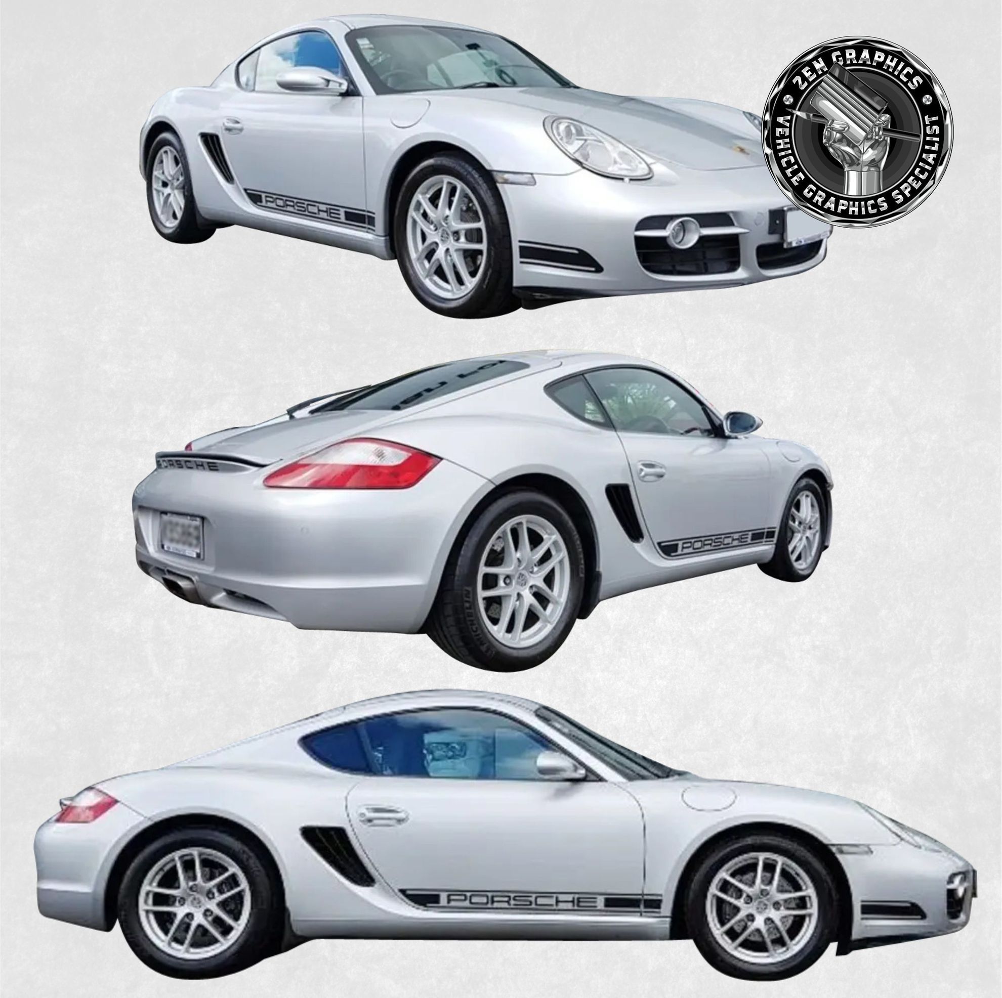 Zen Graphics - 987 Cayman - Boxster side Stripes
