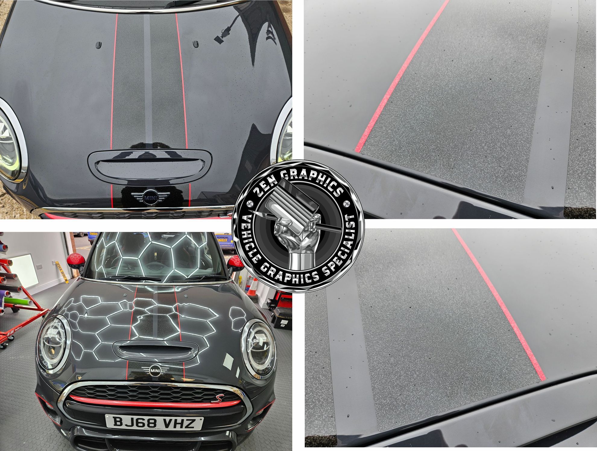 Zen Graphics - Mini F56 3 Door LCi Dual Sport Stripes and Bumper Accents