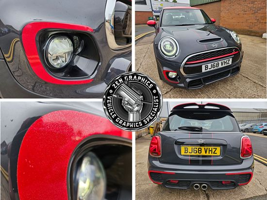 Zen Graphics - Mini F56 3 Door LCi Dual Sport Stripes and Bumper Accents