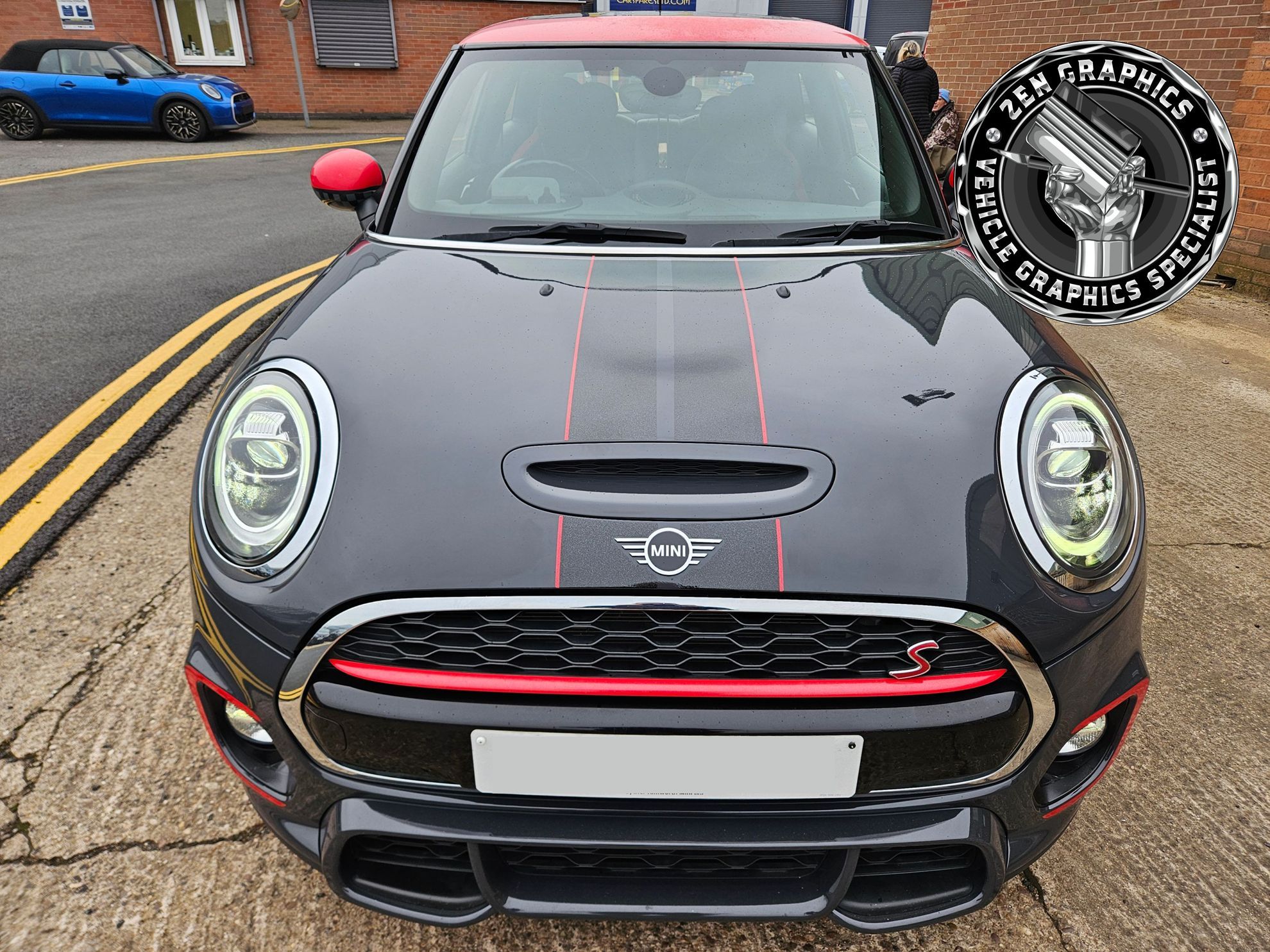 Zen Graphics - Mini F56 3 Door LCi Dual Sport Stripes and Bumper Accents
