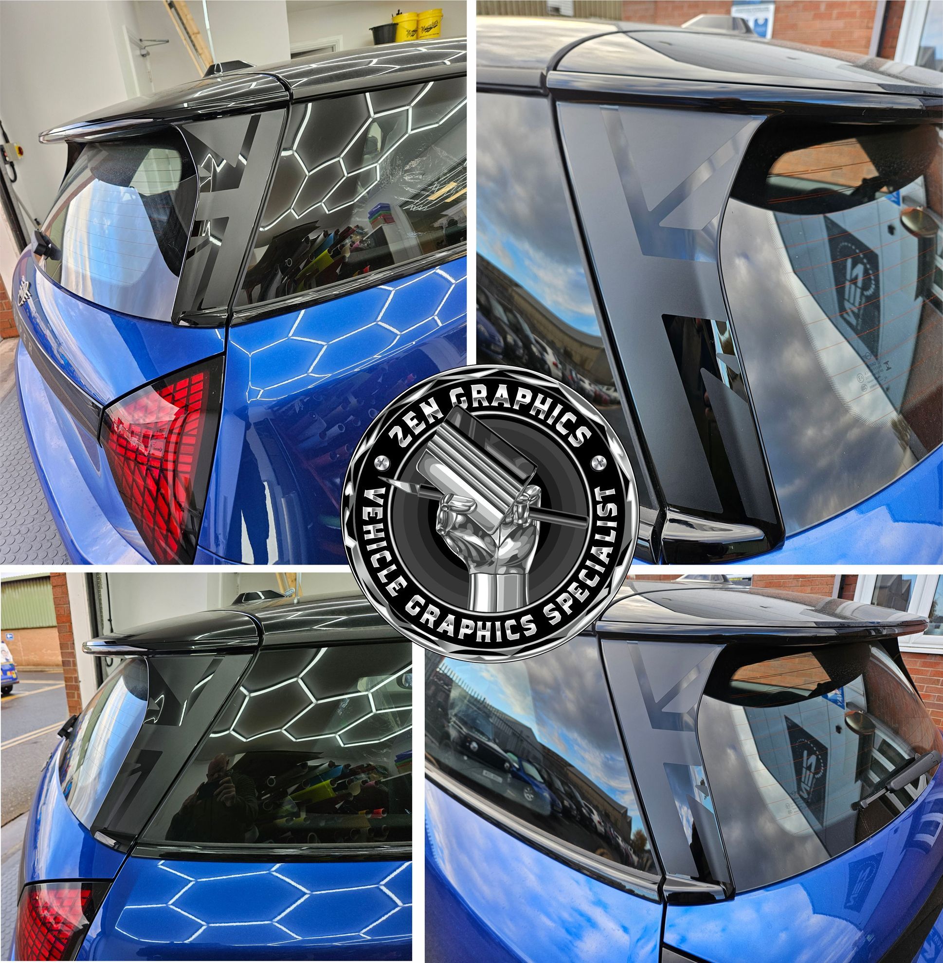 Zen Graphics - Mini J01 Electric C Pillar and Spoiler sides Union Jack ...