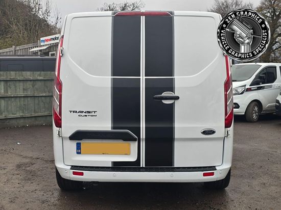 Zen Graphics - Transit Custom 2018-23 Bonnet, side and rear Stripes ...