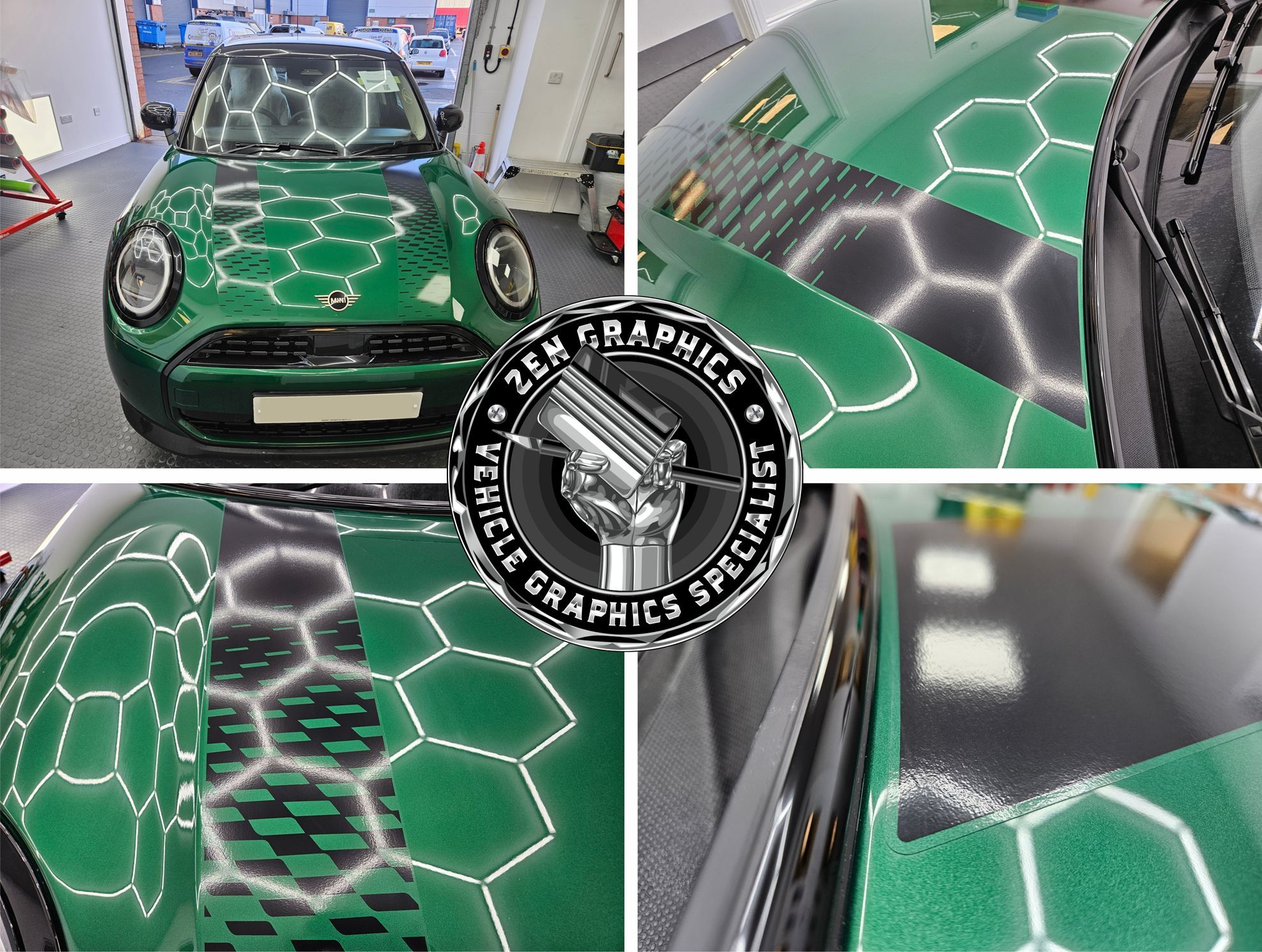 Zen Graphics - Mini F65 / F66 Gloss Black / Transparent OEM spec Bonnet ...