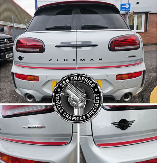 Zen Graphics - Mini F54 Clubman JCW ALL4 306HP Barn Door Stripes / Stickers